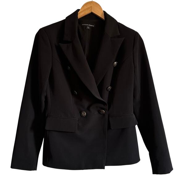 Boston Proper | Jackets & Coats | Boston Proper Black Double Breasted ...